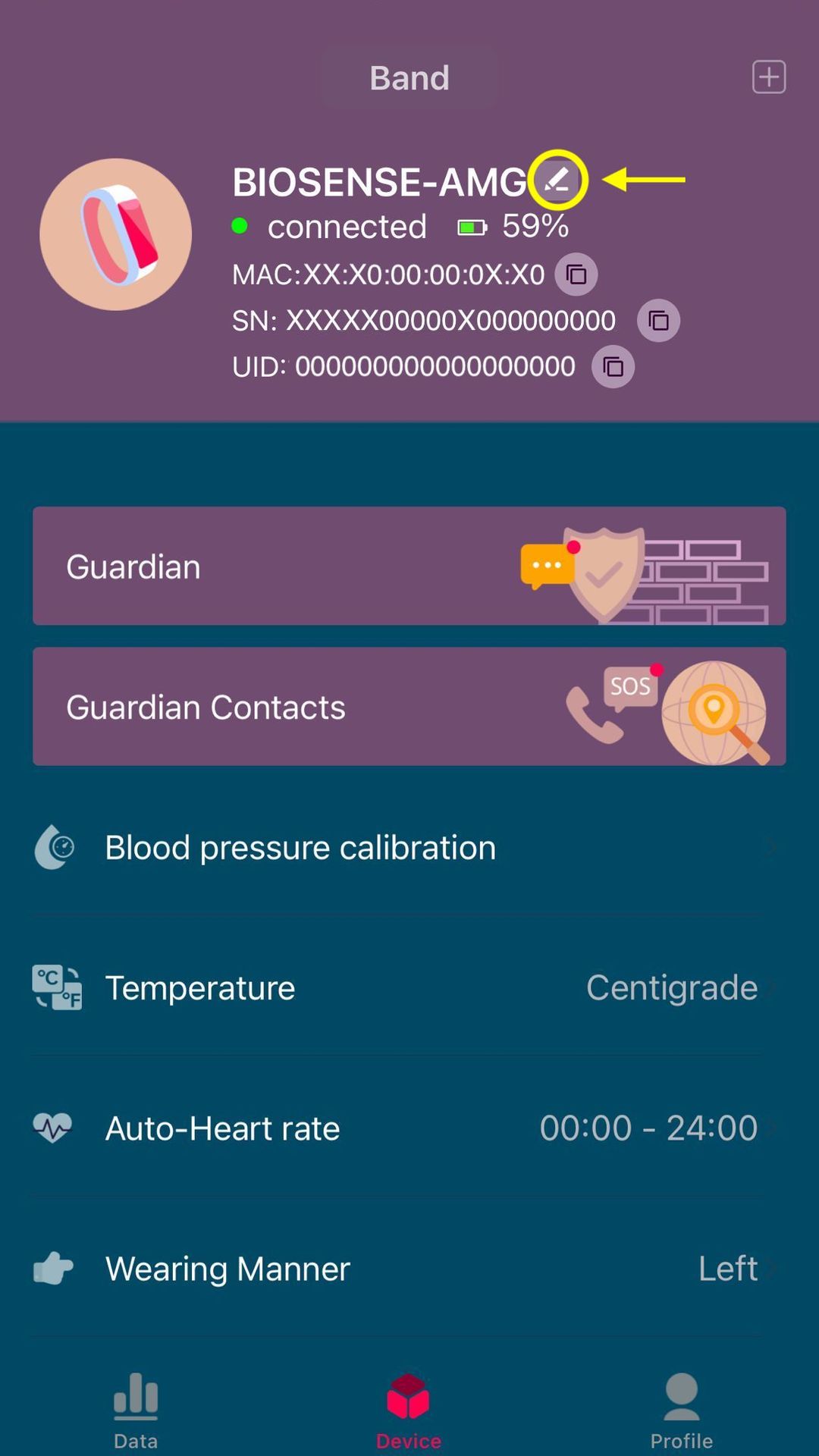 How can I customize my device name on the App? | helo.shop
