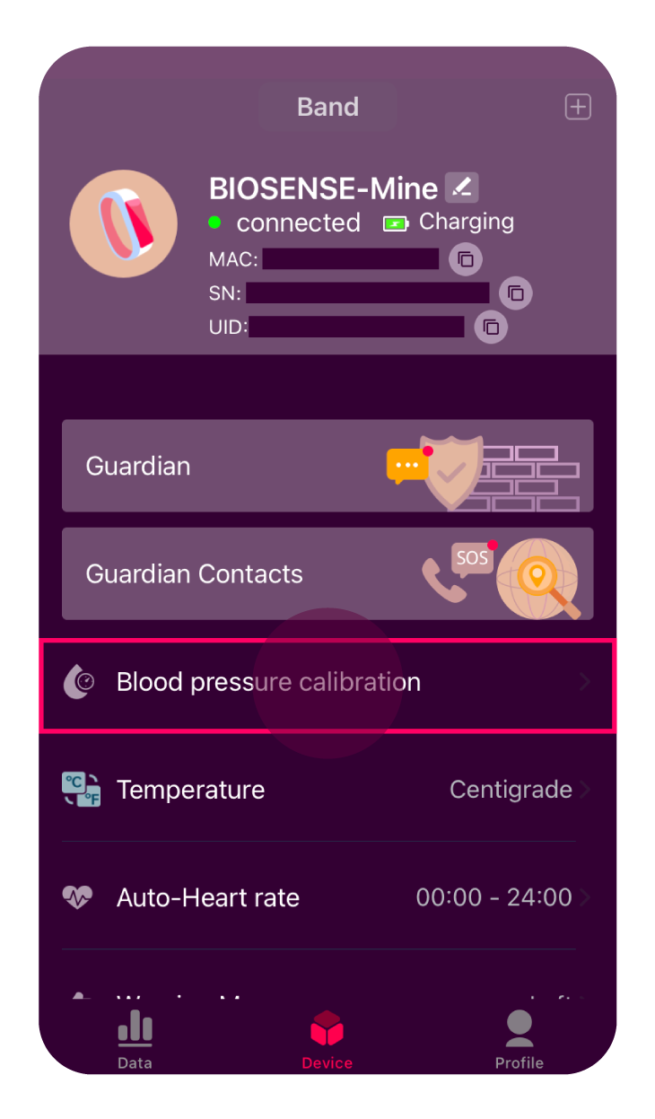 BioSense does not measure BP through double clicking the button. | helo ...